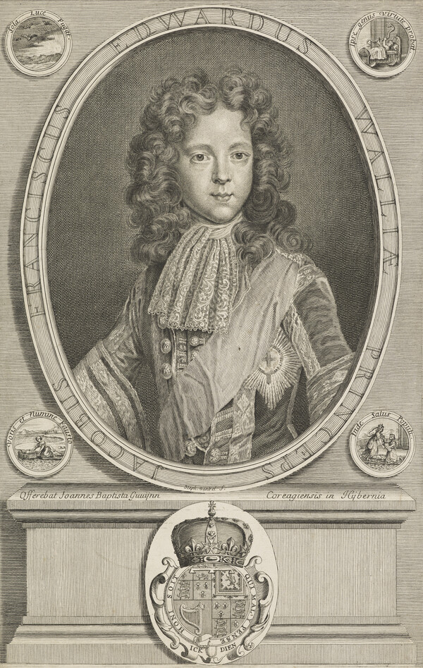 Prince James Francis Edward Stuart, 1688 - 1766. Son of James VII and ...