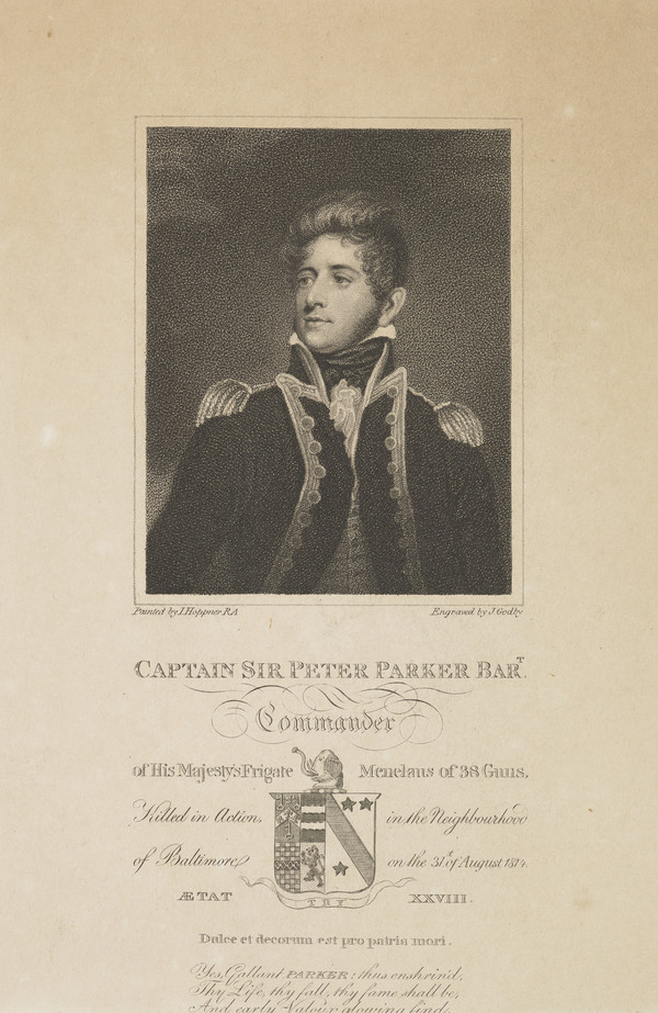 Sir Peter Parker, 1785 - 1814. Naval Captain by James Godby | National ...