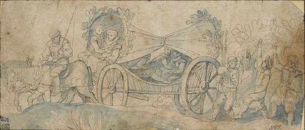 A Village Procession with Horse-Drawn Cart | National Galleries of Scotland