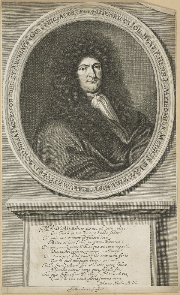 Heinrich Meibom (Meibomius the Younger), 1638 - 1700. German doctor and ...