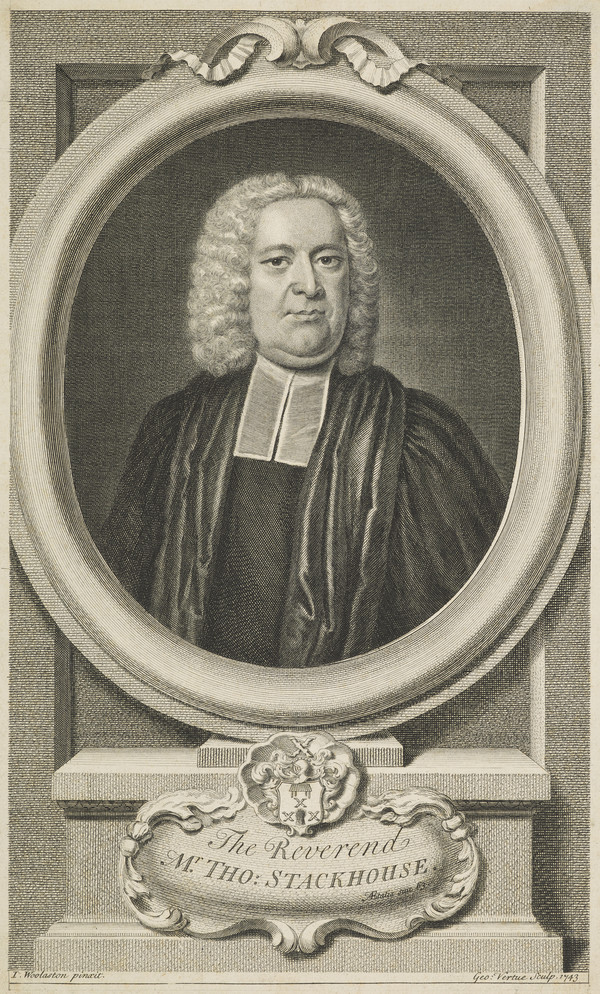 Thomas Stackhouse, 1677 - 1752. Theologian by George Vertue | National ...