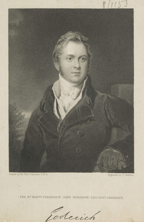 Frederick John Robinson, Viscount Goderich and 1st Earl of Ripon, 1782 ...