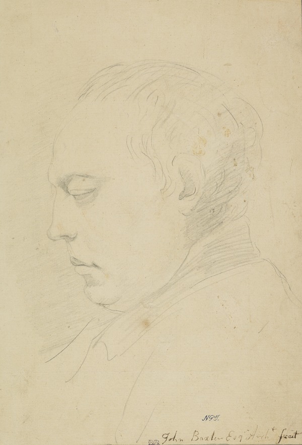Profile of Alexander Runciman, 1736 - 1785. Artist by John Baxter ...