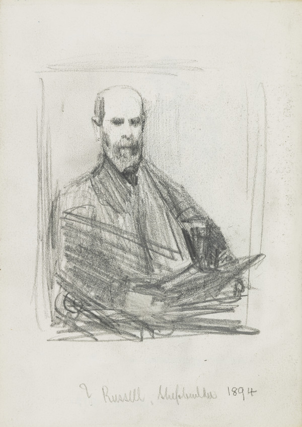 Study for portrait of man, presumed to be Joseph Russell by Sir James ...