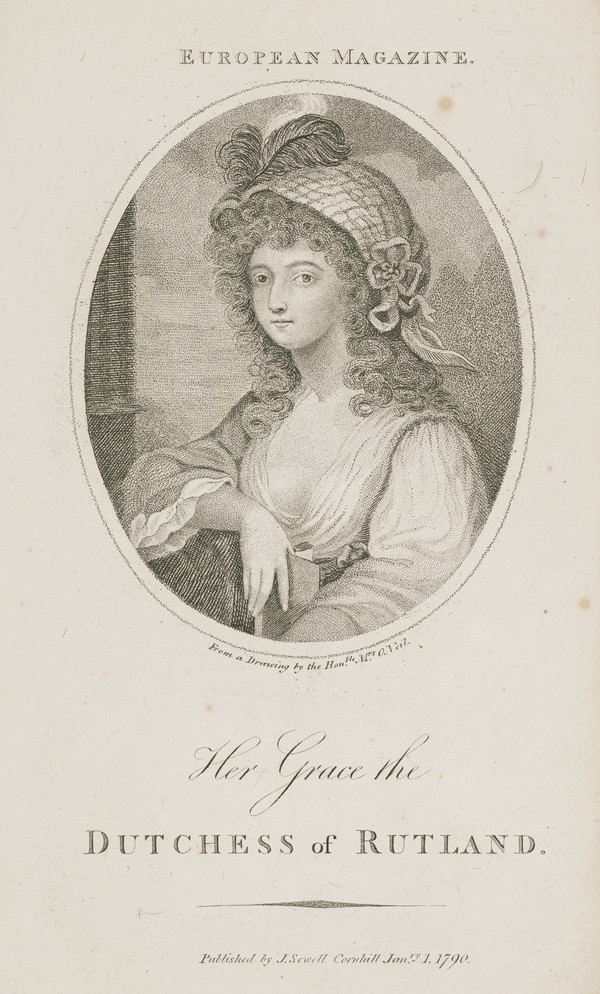 Mary Isobel (Somerset), Duchess of Rutland, 1756 - 1831. Wife of the ...