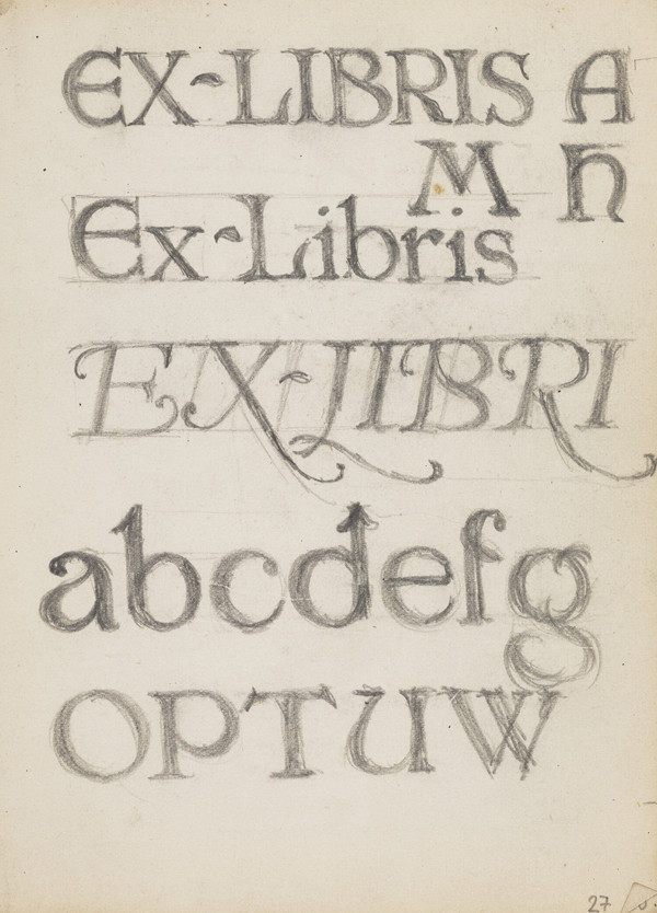 Ex-Libris Fonts by Joseph W. Simpson | National Galleries of Scotland