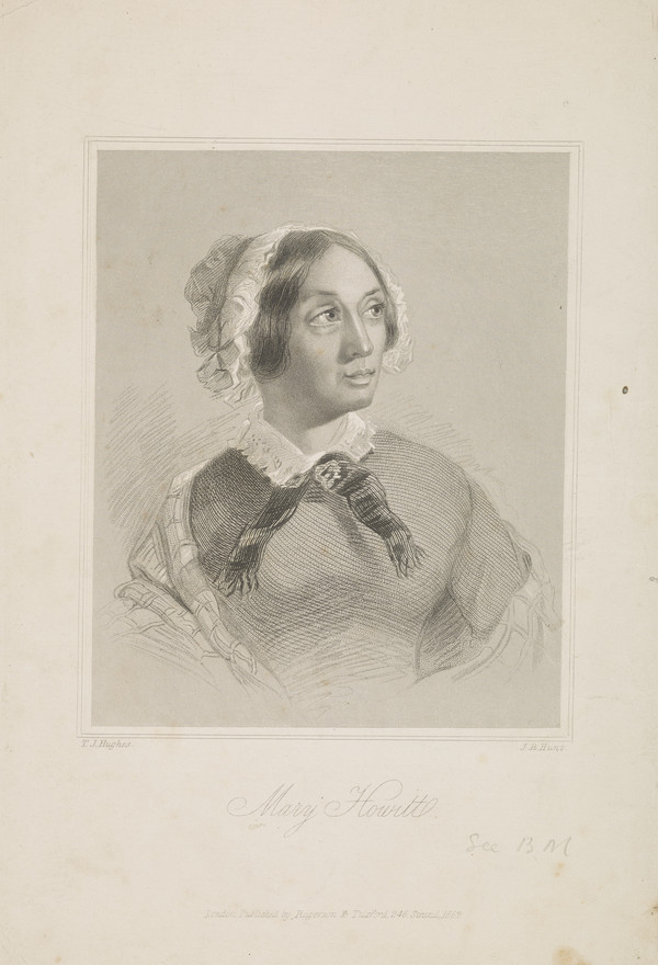 Mary Howitt, 1799 - 1888. Authoress; wife of William Howitt by J.B ...