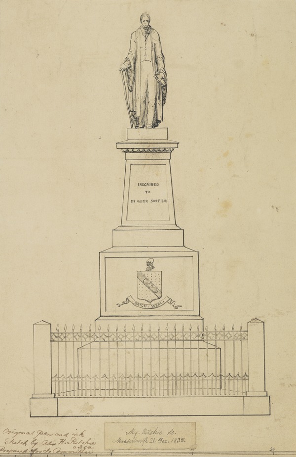 A Design for the Scott Monument in Selkirk by Alexander Handyside ...