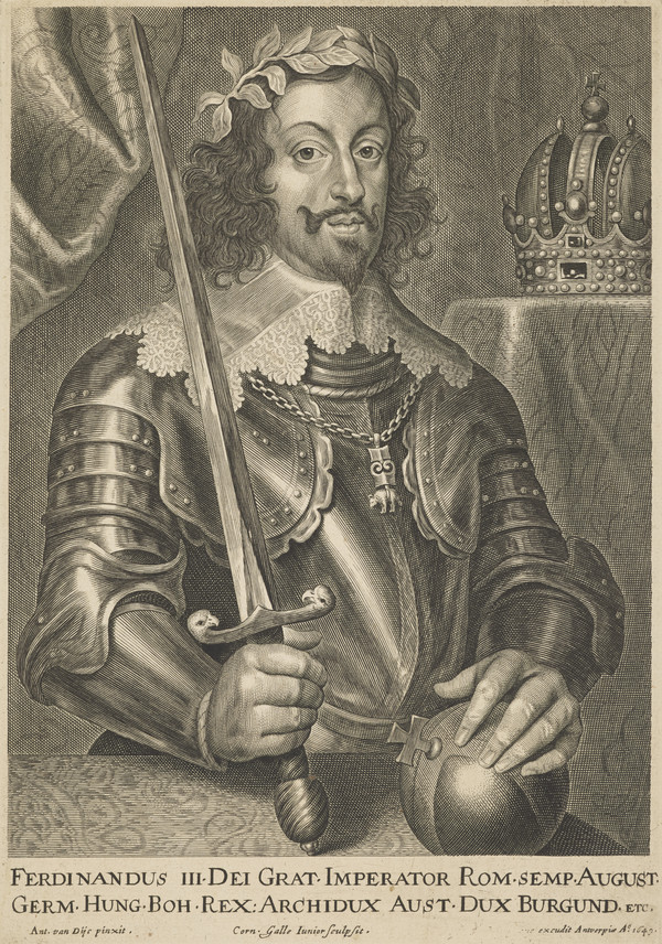 Ferdinand III, 1608 - 1657. Holy Roman Emperor by Cornelis Galle ...