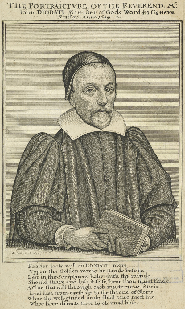Rev. Jean Diodati, 1576 - 1649. Genevese Protestant theologian by ...
