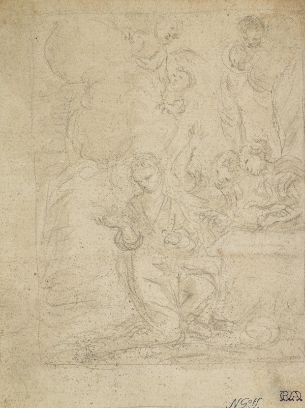 A Kneeling Female Saint, Surrounded by Angels | National Galleries of ...