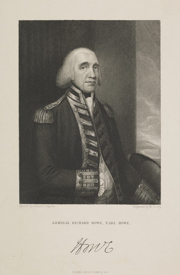 Richard, Earl Howe, 1726 - 1799. Admiral by William Thomas Fry ...