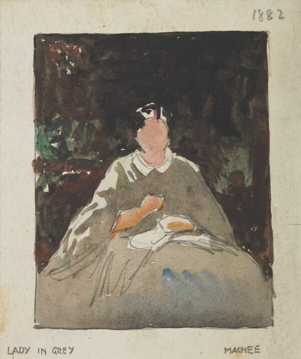 A Lady in Grey (Portrait of the Artist's Daughter, later Mrs Wiseman) by Stanley Cursiter ...