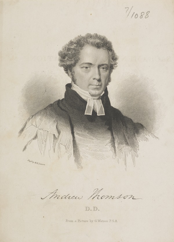 Rev. Andrew Thomson, 1779 - 1831. Minister of St George's, Edinburgh by ...