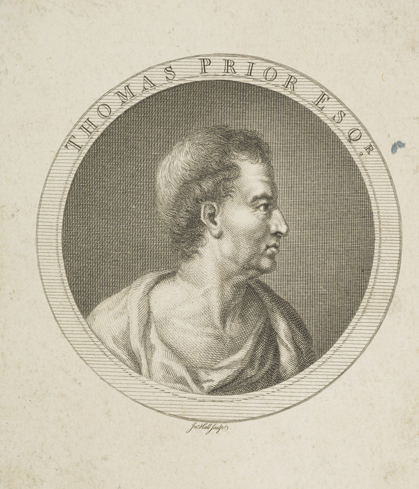 Thomas Prior, c 1682 - 1751. Friend of Lord Chesterfield by John Hall ...