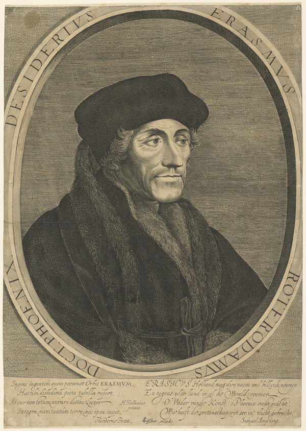 Desiderius Erasmus, 1466 - 1536. Dutch scholar by Cornelis Visscher ...