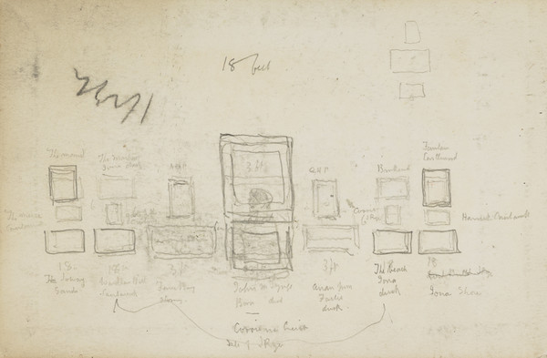 Sketch of picture hanging layout by James Paterson | National Galleries ...