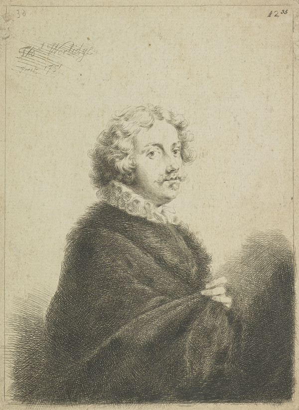 Man in Ruff and Cloak, Facing Right (one of two impressions) by Thomas ...