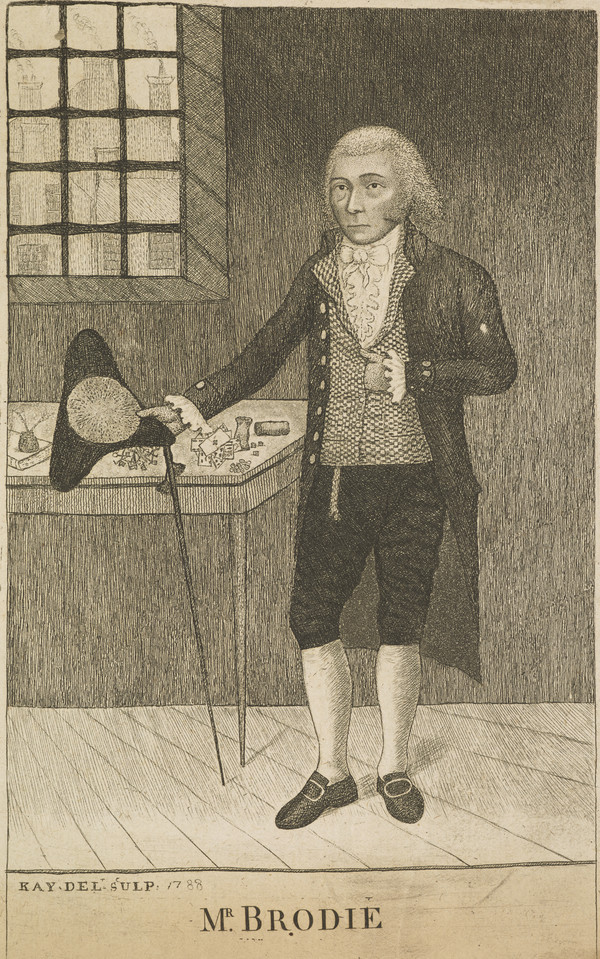 William Brodie [known as Deacon Brodie], 1746 – 1788. Local politician ...