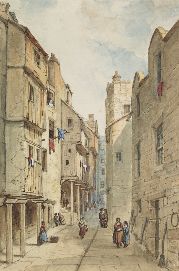 An Unidentified Edinburgh Wynd - Dunbar's Close (?) by Henry G. Duguid ...