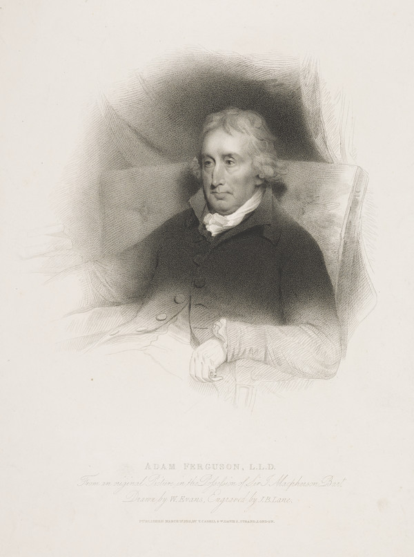 Adam Ferguson, 1723 - 1816. Professor of Philosophy, Edinburgh ...