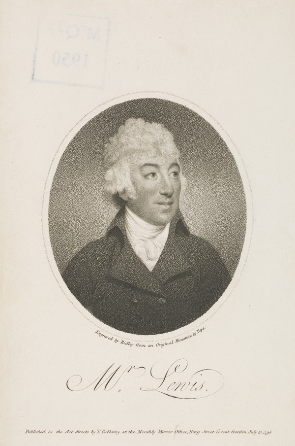 William Thomas Lewis, 1748 - 1811. Actor by Ridley | National Galleries ...