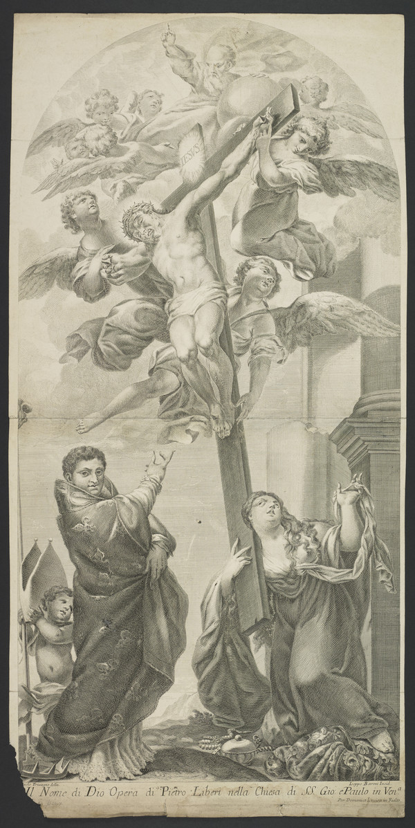 Crucified Christ with Saints Luigi Gonzaga and Mary Magdalene by ...