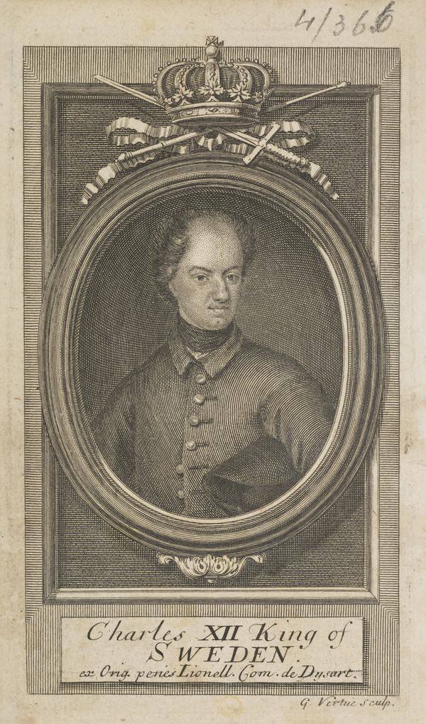 Charles XII, 1682 - 1718. Son of Charles XI of Sweden by George Vertue ...
