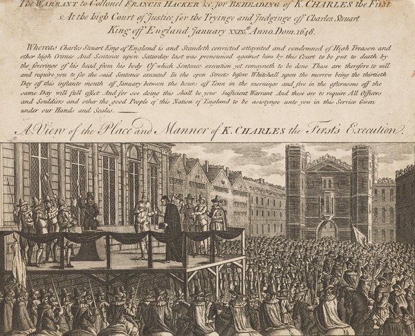 Charles I, 1600 - 1649. Reigned 1625 - 1649 [GROUP ? - Execution of ...