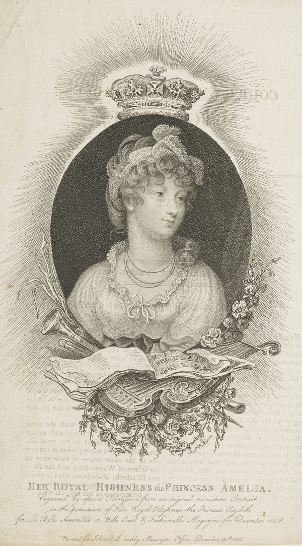 Princess Amelia, 1783 - 1810. 6th daughter of George III | National ...
