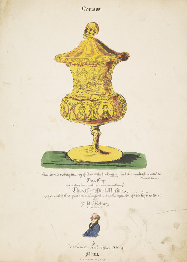 Dr Robert Knox, 1791 - 1862. Anatomist. ('The Lecturer' , Cup awarded ...