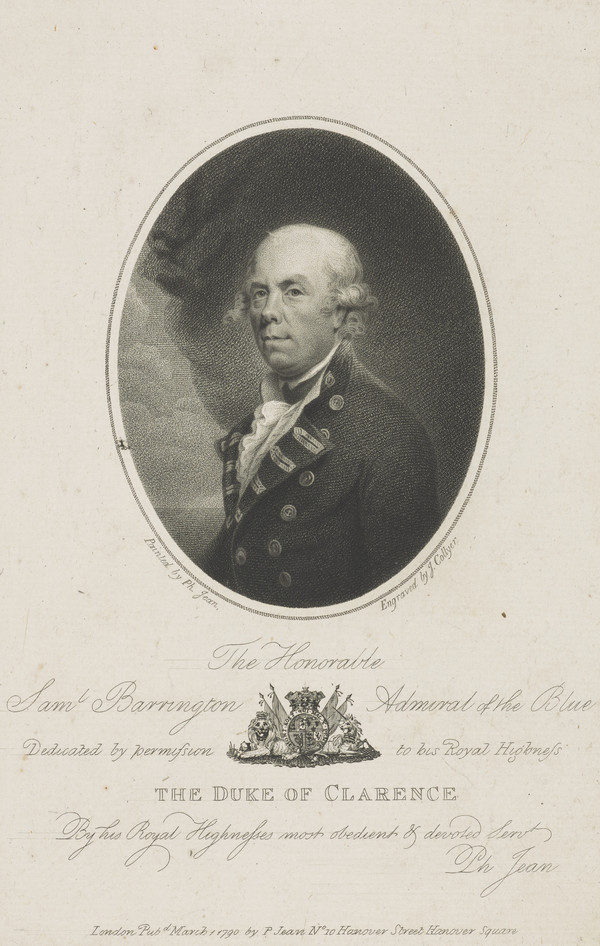 The Honourable Samuel Barrington, 1729 - 1800. Admiral; son of the 1st ...