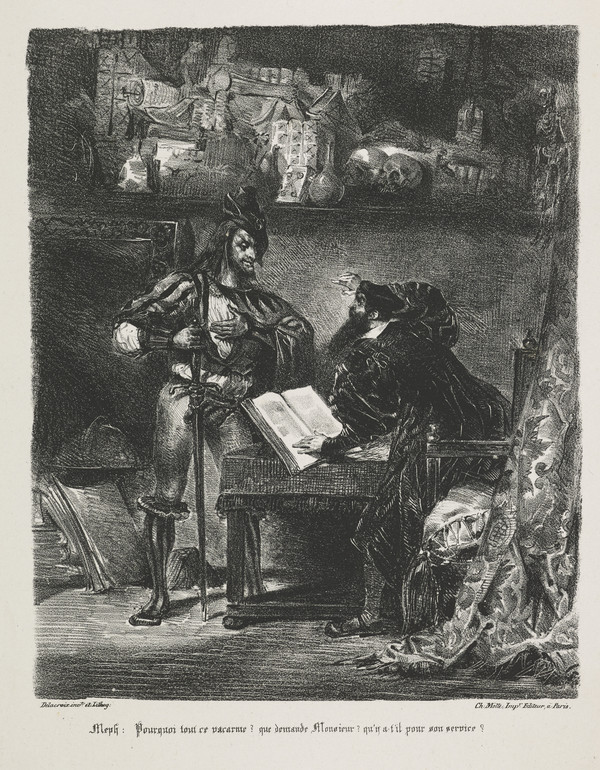 Mephistopheles Apparaissant a Faust' (Mephistopheles Appears Before Faust) by Eugene Delacroix ...