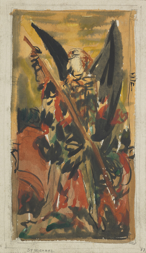 Saint Michael Vanquishing the Devil by Stanley Cursiter | National ...