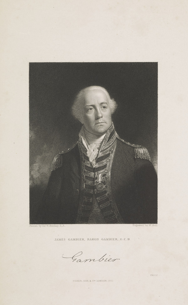 James Gambier, 1st Baron Gambier, 1756 - 1833. Admiral by W. Holl ...