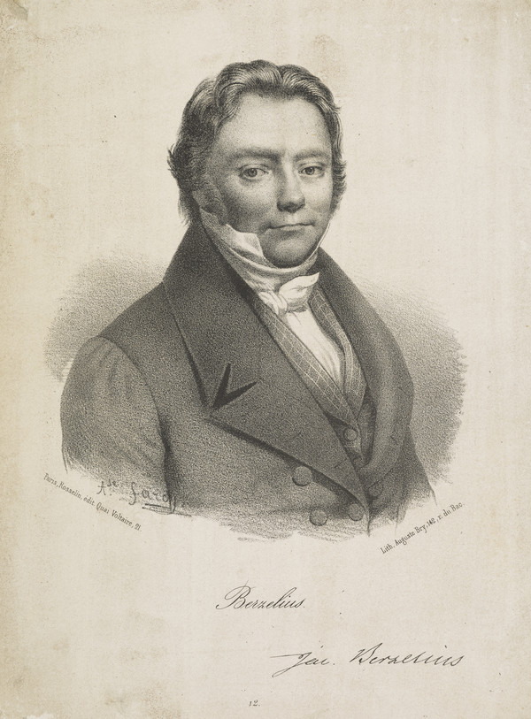 Johan Jacob Berzelius, 1779 - 1848. Baron; Swedish chemist and ...