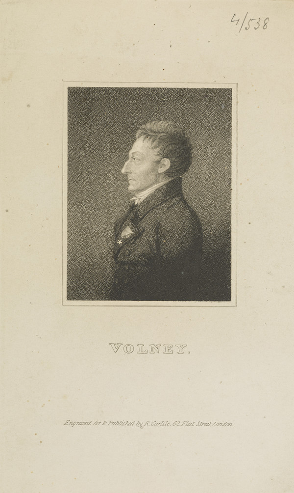 Constantin Francois Chassebouef, Comte Volney, 1757 - 1820. French ...