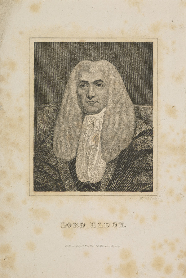 John Scott, 1st Earl of Eldon, 1751 - 1838. Lord Chancellor by Henry ...
