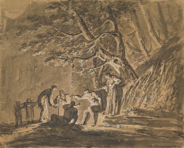 Figures round a Fire by Jacob More | National Galleries of Scotland