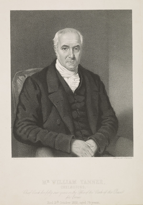 William Tanner, 1776 - 1850. Chief clerk in the office of the Clerk of ...