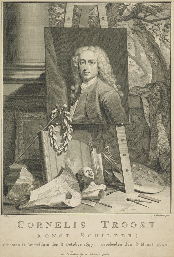 Cornelis Troost, 1697 - 1750. Dutch painter by Jacobus Houbraken ...