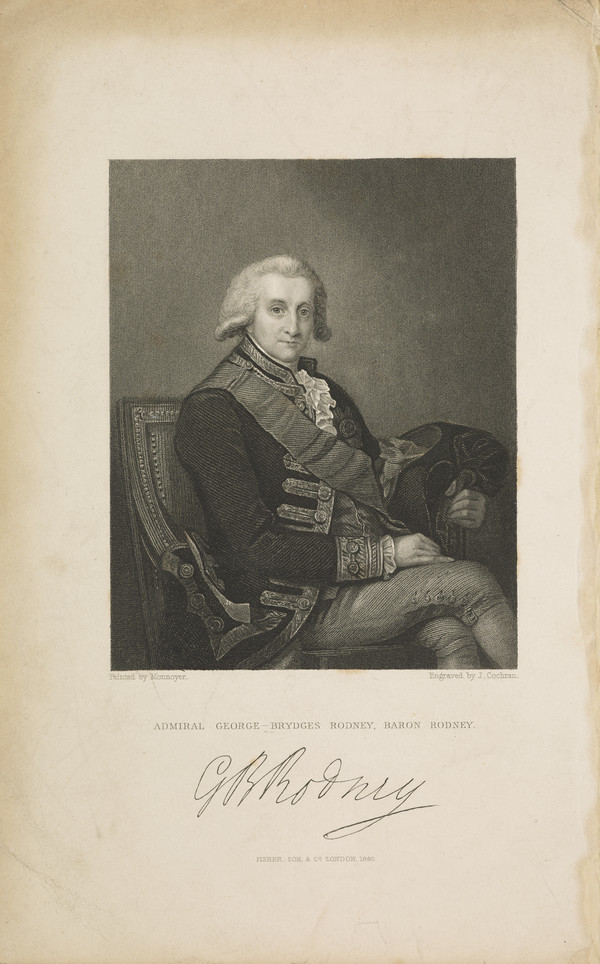 George Bridges Rodney, 1st Baron Rodney, 1718 - 1792. Admiral by J ...