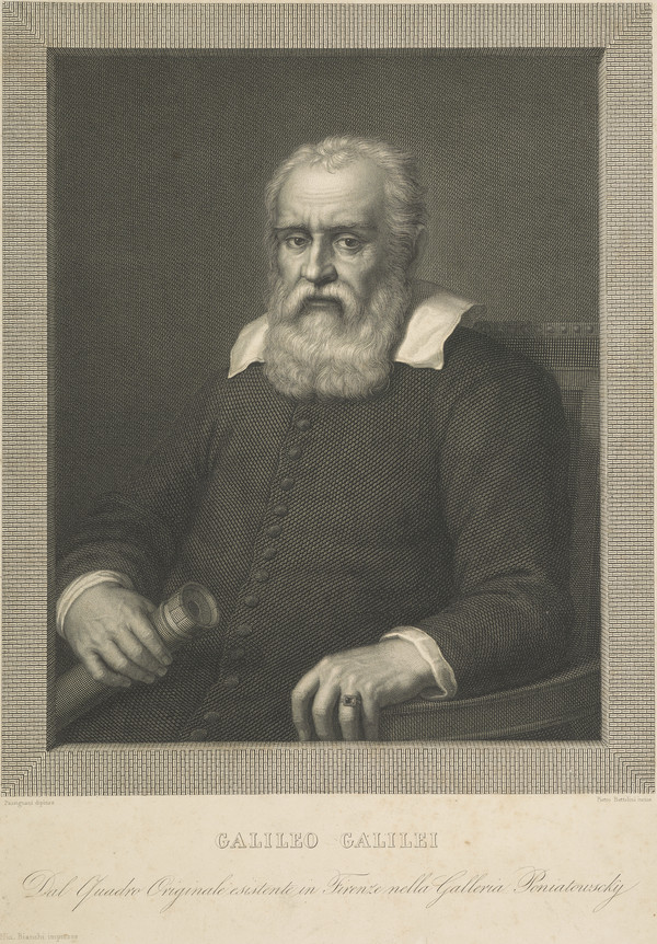 Galileo Galilei, 1564 - 1642. Italian Astronomer and Mathematician by Pietro Bettelini ...