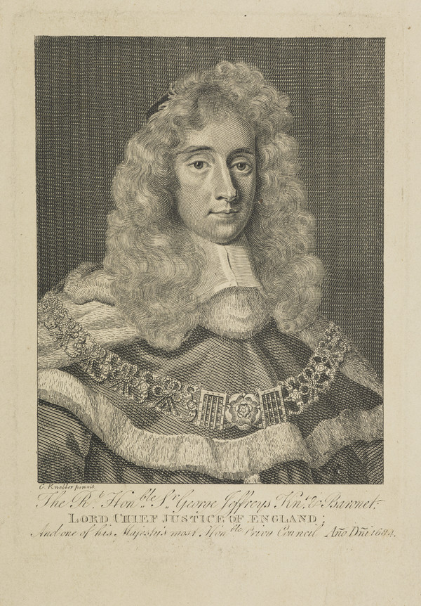 George Jeffreys, 1st Baron Jeffreys, 1648 - 1689. Lord Chancellor ...
