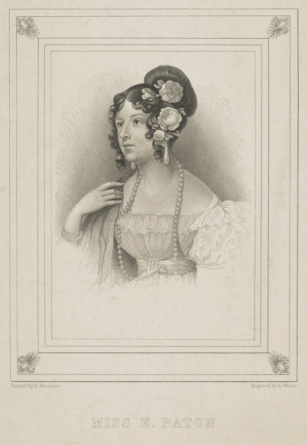 Eliza Paton, active 1827 - 1829. Singer by A. Wilson | National ...