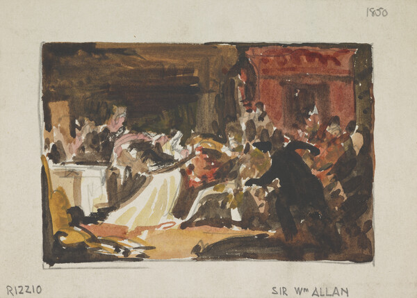 A Study for 'The Murder of David Rizzio' by Stanley Cursiter | National ...