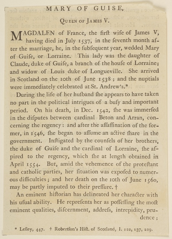 Mary of Guise, 1515 - 1560. Queen of James V by Harding | National ...