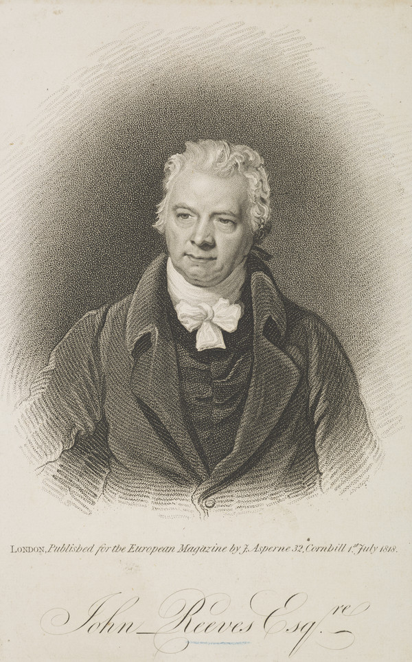 John Reeves, c 1752 - 1829. Lawyer and author | National Galleries of ...