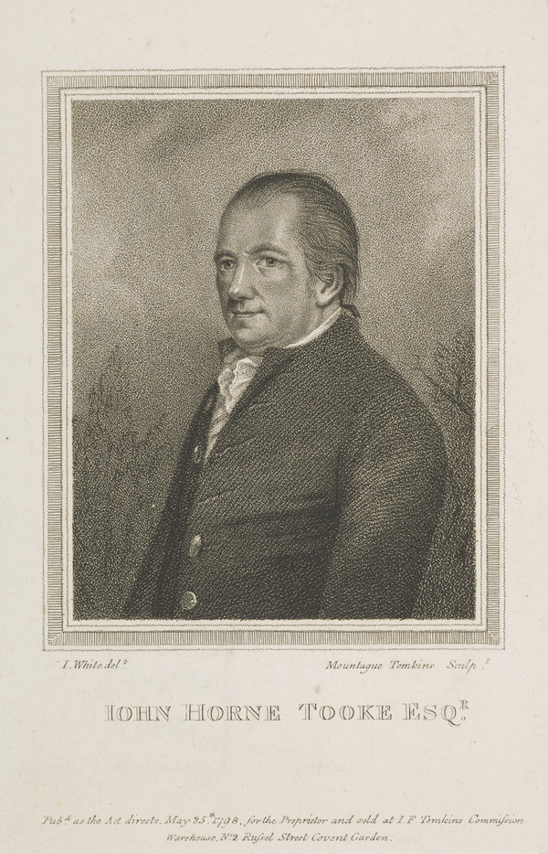 John Horne Tooke, 1736 - 1812. Politician by M. Tomkins | National ...