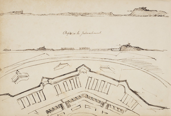 A Plan and Elevation of a Fortification | National Galleries of Scotland
